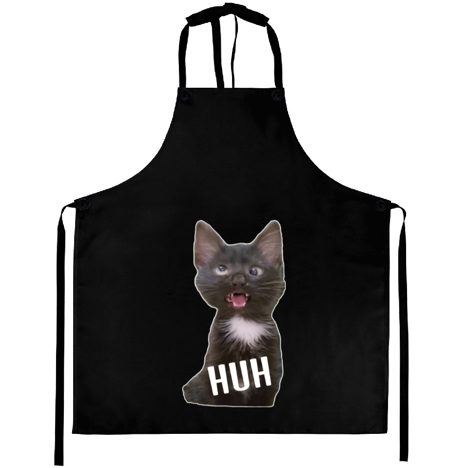 Funny Cross Eyed Cat Meme Huh Funny Cat Aprons | ID 39655965 by Camila ...