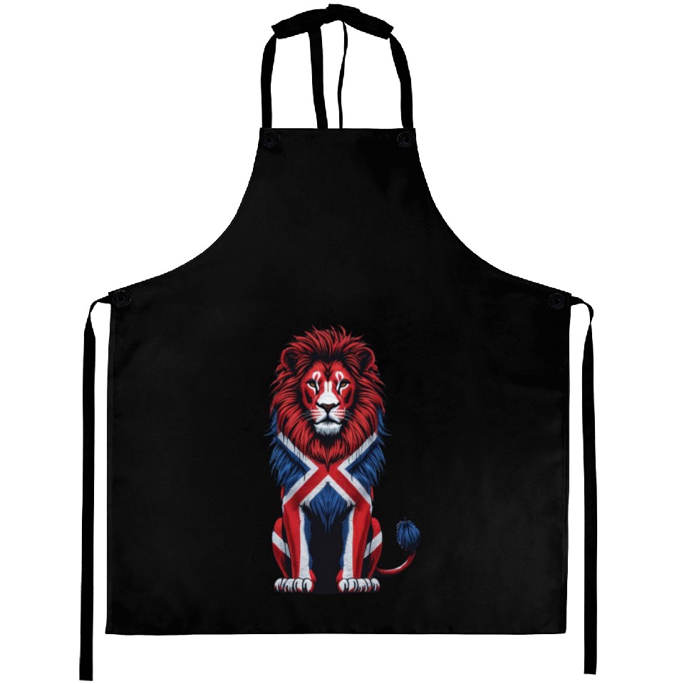 British Lion with Union Jack Flag Bold Art Design Aprons | ID 44145768 ...