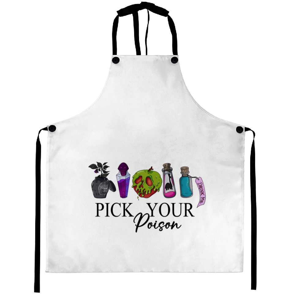 Pick Your Poison Aprons, Disney Villain Aprons | ID 20738841 by Emerson ...