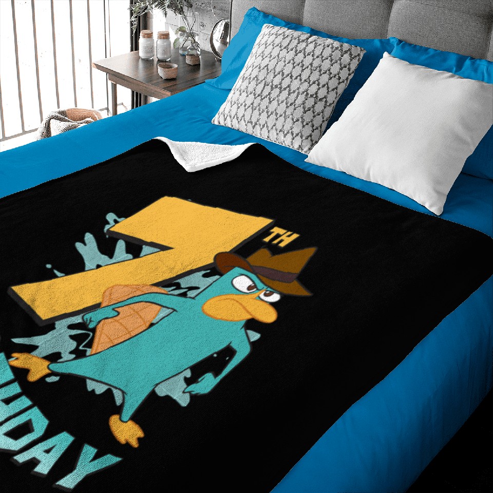 Disney Phineas and Ferb 7th Birthday Perry The Platypus Baby Blankets ...