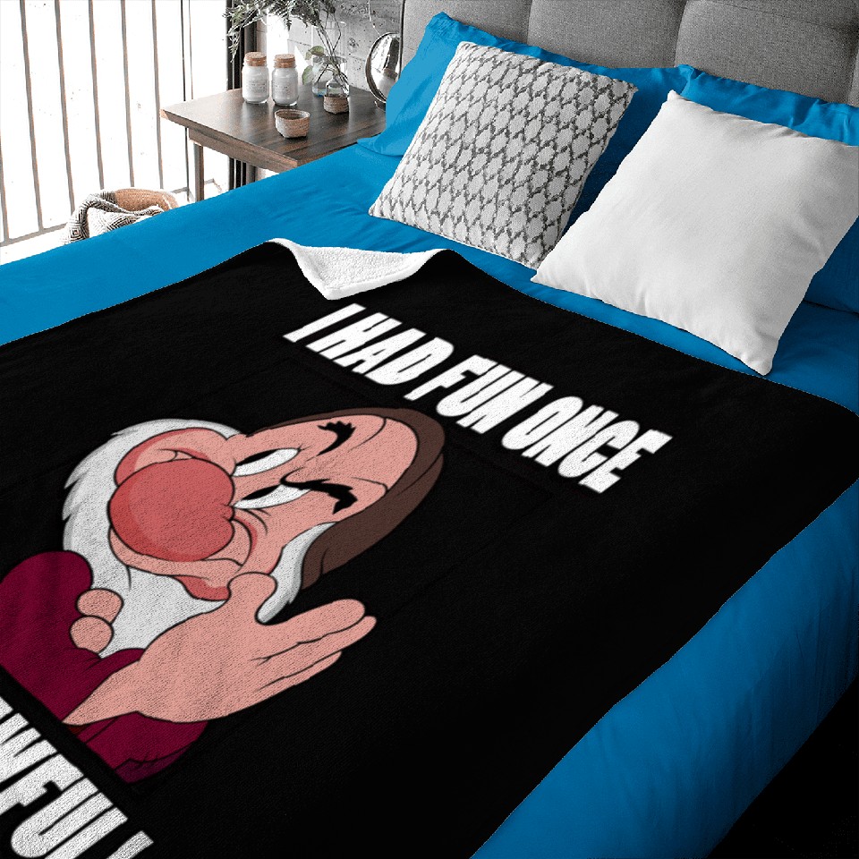 Disney Snow White Grumpy I Had Fun Once It Was Awful Poster Baby ...