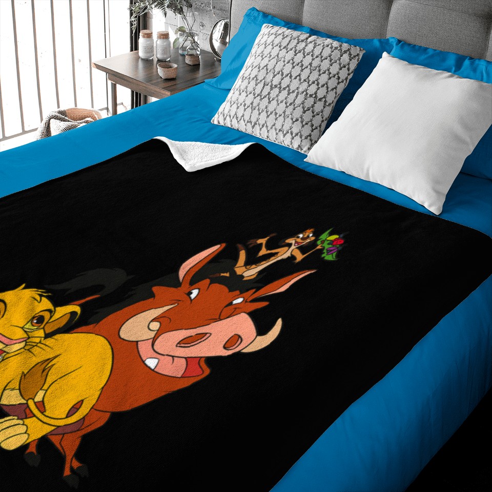 Disney The Lion King Young Simba Timon and Pumbaa Baby Blankets | ID ...