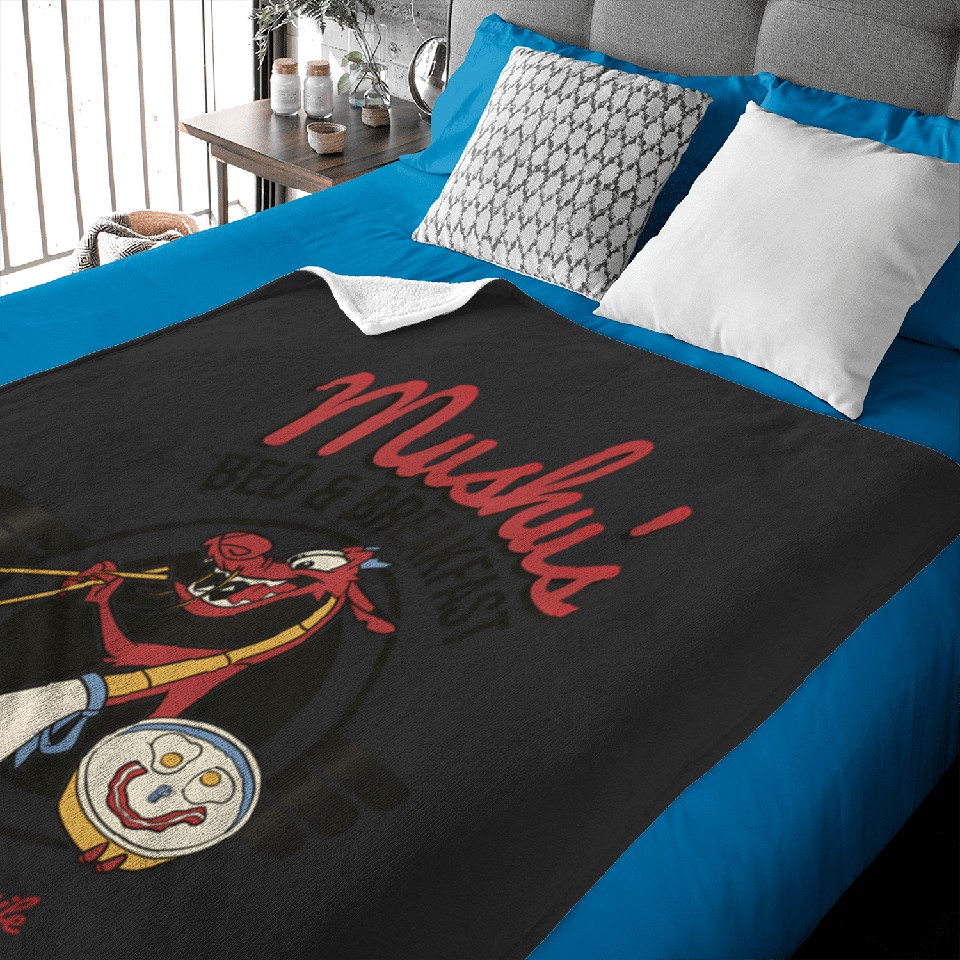 Disney Mulan Mushu'S Bed Breakfast Poster Baby Blankets | ID 22084204 ...