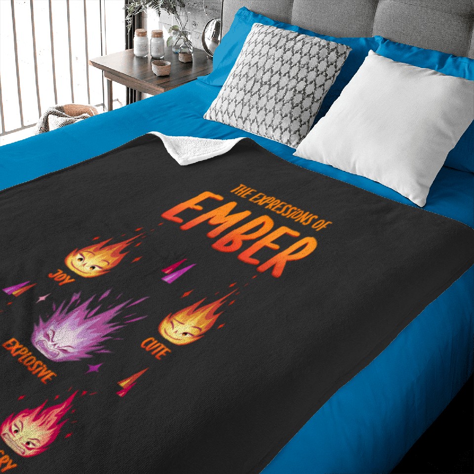 Disney Pixar Elemental The Expressions Of Ember Poster Baby Blankets ...