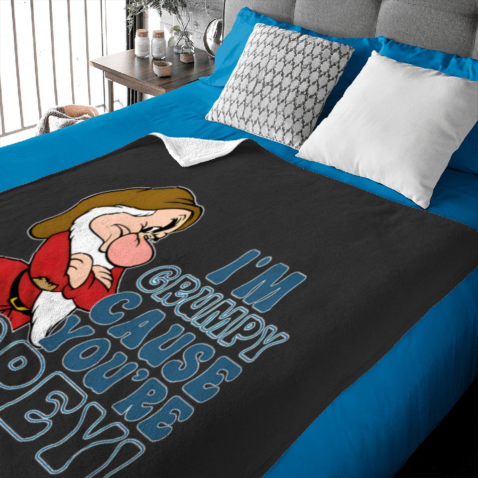 Disney I'm Grumpy Because You're Dopey Baby Blankets, Snow White Grumpy ...