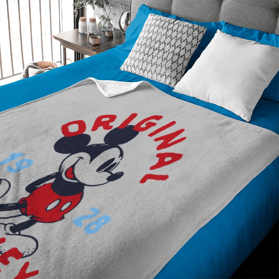 Original Mickey 1928 Baby Blankets Retro 90s Mickey Mouse Disney Baby ...