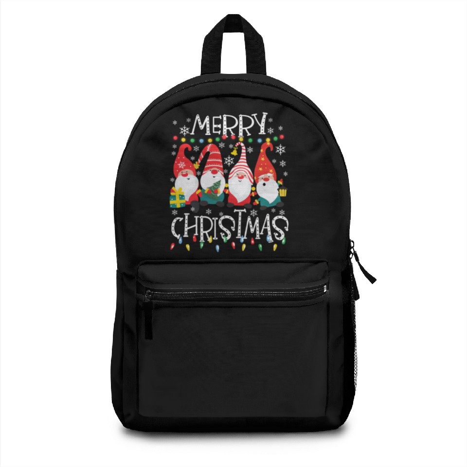 Merry Christmas Squad Santa Gnome Friends Family C Backpacks | ID ...