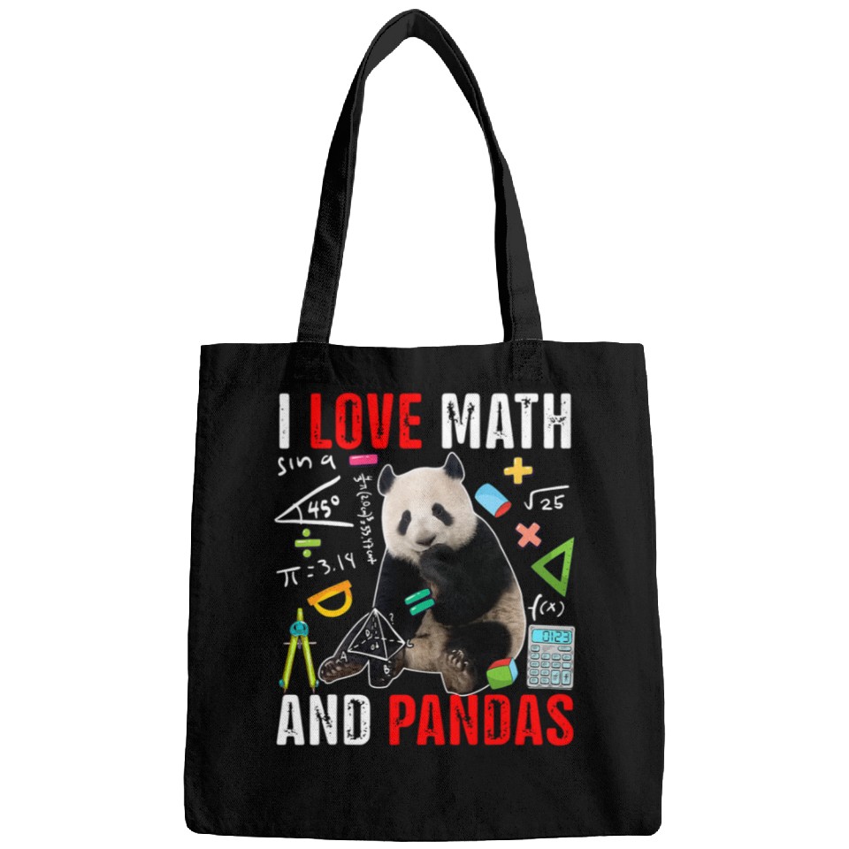 Funny Bear I Love Math And Pandas Funny Math Lover Panda Zoo Animal ...