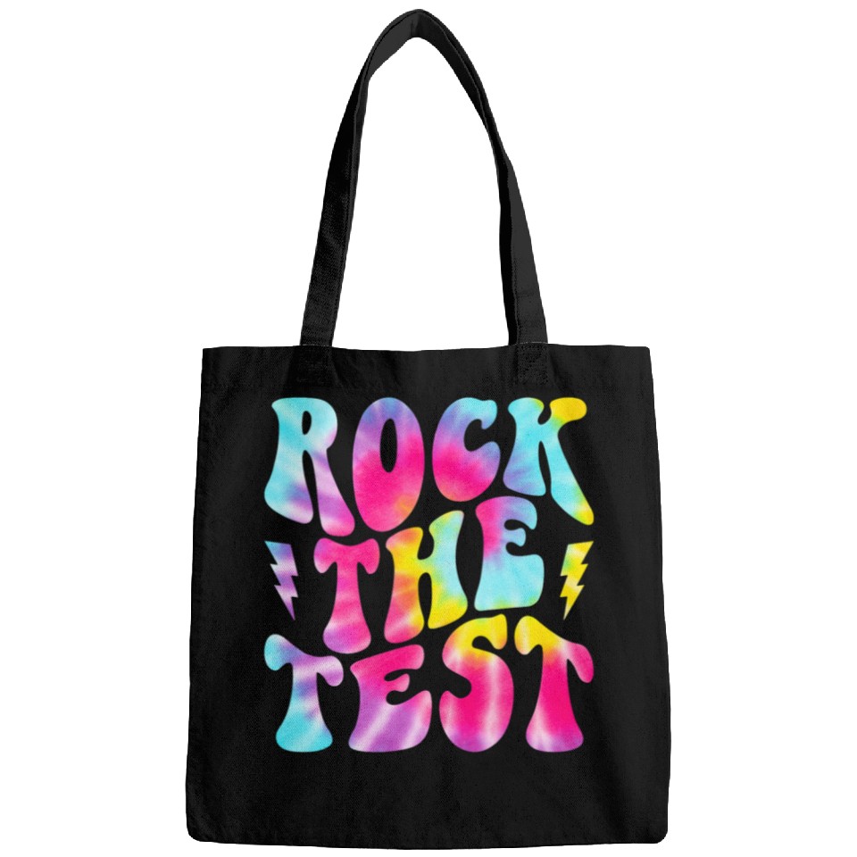 Rock The Test Testing Day Retro Motivational Teacher Student 59 Bags ...