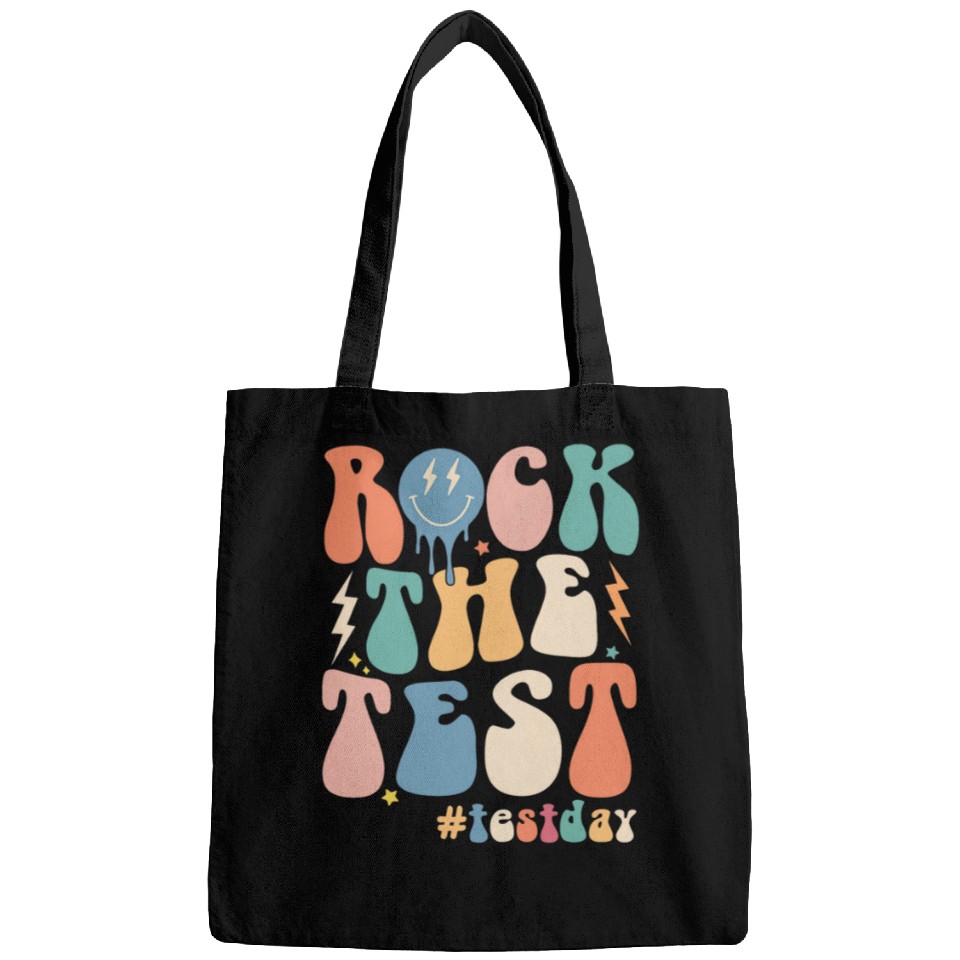 Rock the Test Testing Day Retro Motivational Teacher Student 42 Bags ...