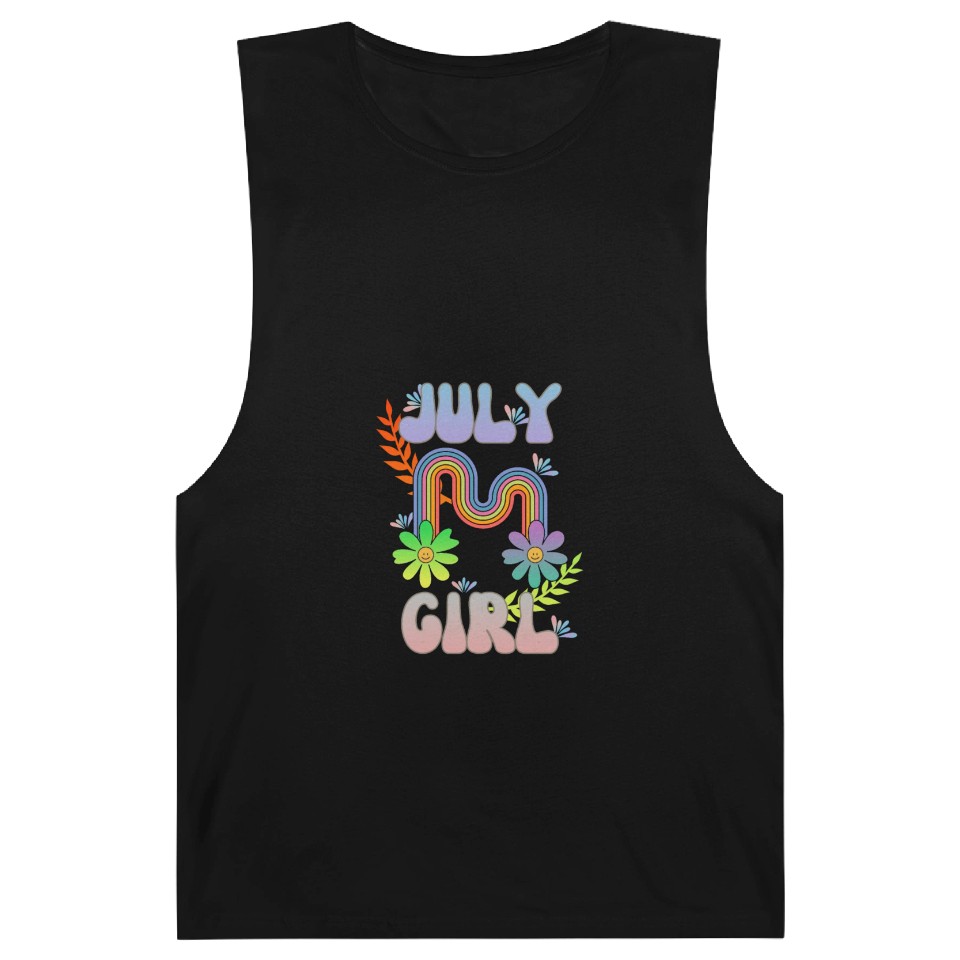 Retro July Girl Vintage Design Barnard Tanks | ID 75434315 by Camila ...