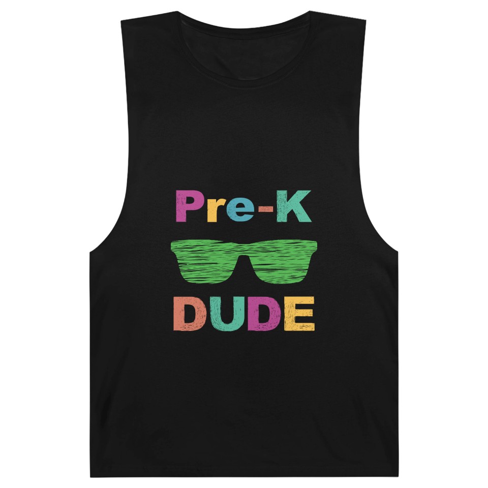Unisex's Black XL Pre K Dude Back To School Pre Kindergarten Barnard Tanks