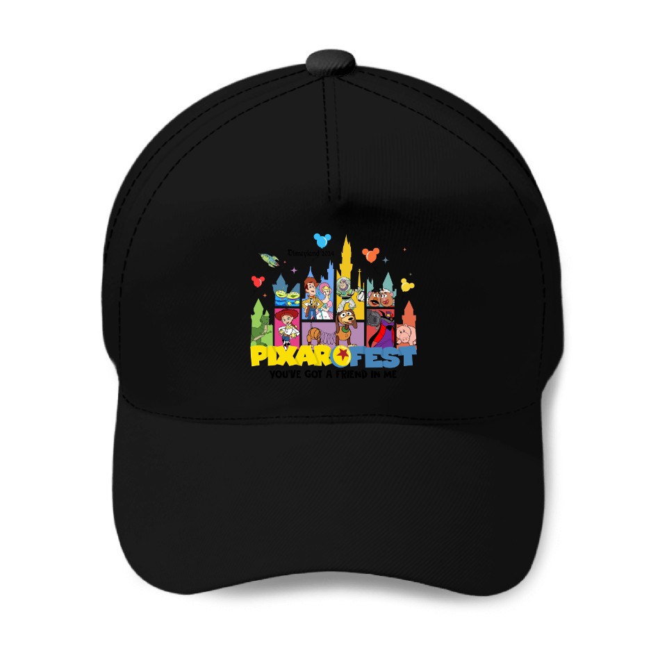 Vintage Disneyland Pixar Fest 2024 Baseball Caps, Disneyland Castle ...