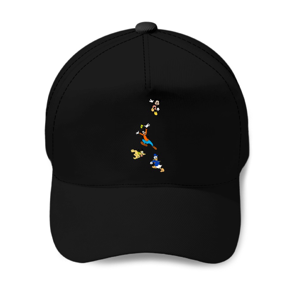 Disney Mickey And Friends Goofy Donald Falling Cartoon Icons Baseball ...