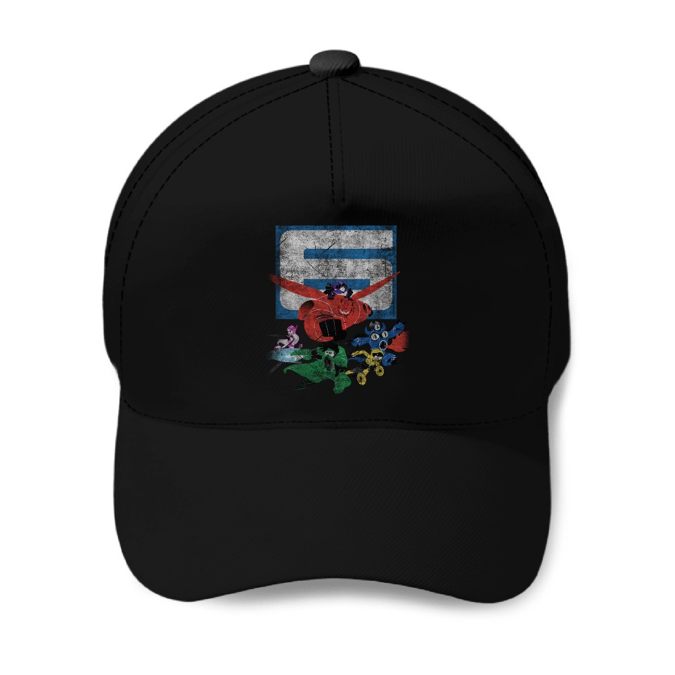 Disney Big Hero 6 Epic Super Hero Teamup Distressed Epic Baseball Caps ...