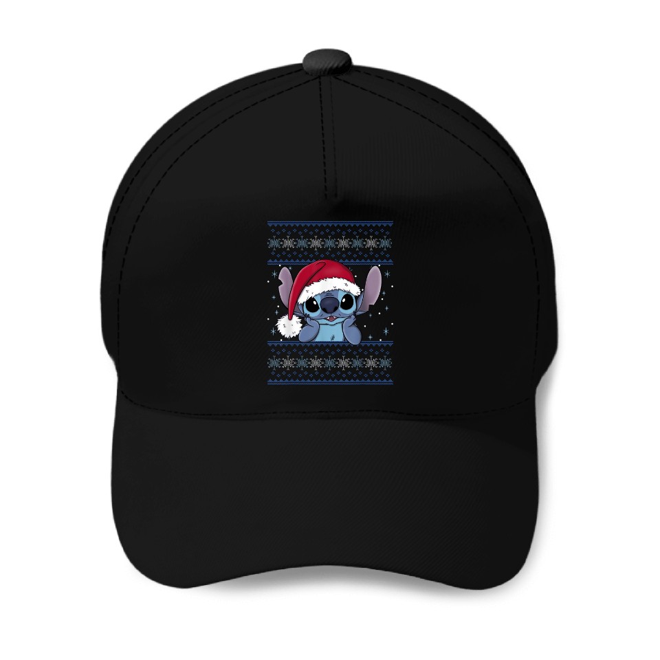 Disney Lilo Stitch Christmas Stitch Ugly Sweater Baseball Caps | ID ...