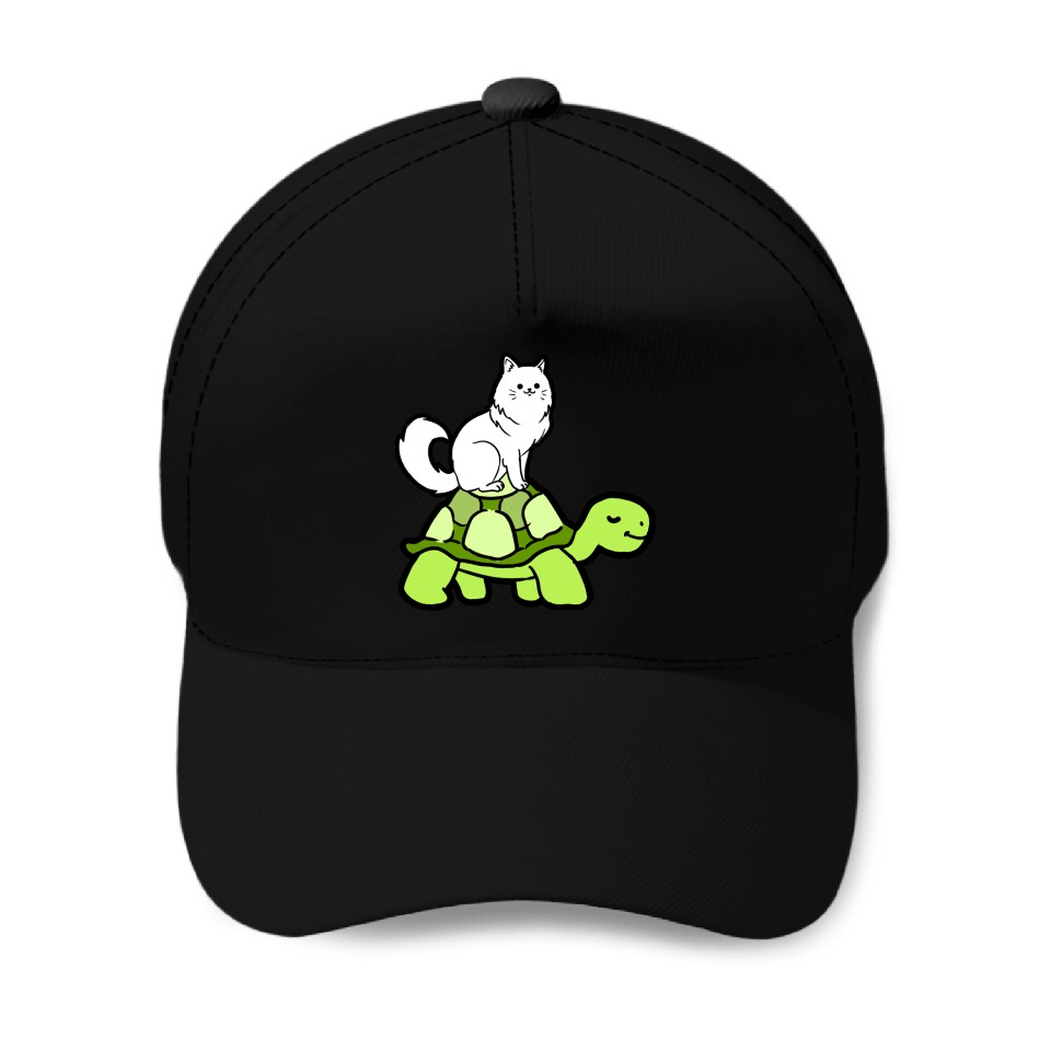 Cat Riding Turtle for Turtle Theme Fan Baseball Caps | ID 42335674 by ...