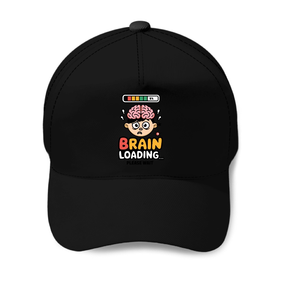 Brain Loading Funny Cartoon Design Baseball Caps | ID 93528347 by ...