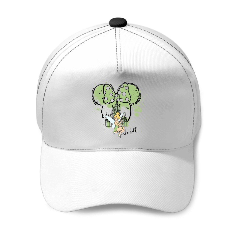 Tinkerbell Baseball Caps, Watercolor Disney Castle Baseball Caps | ID ...