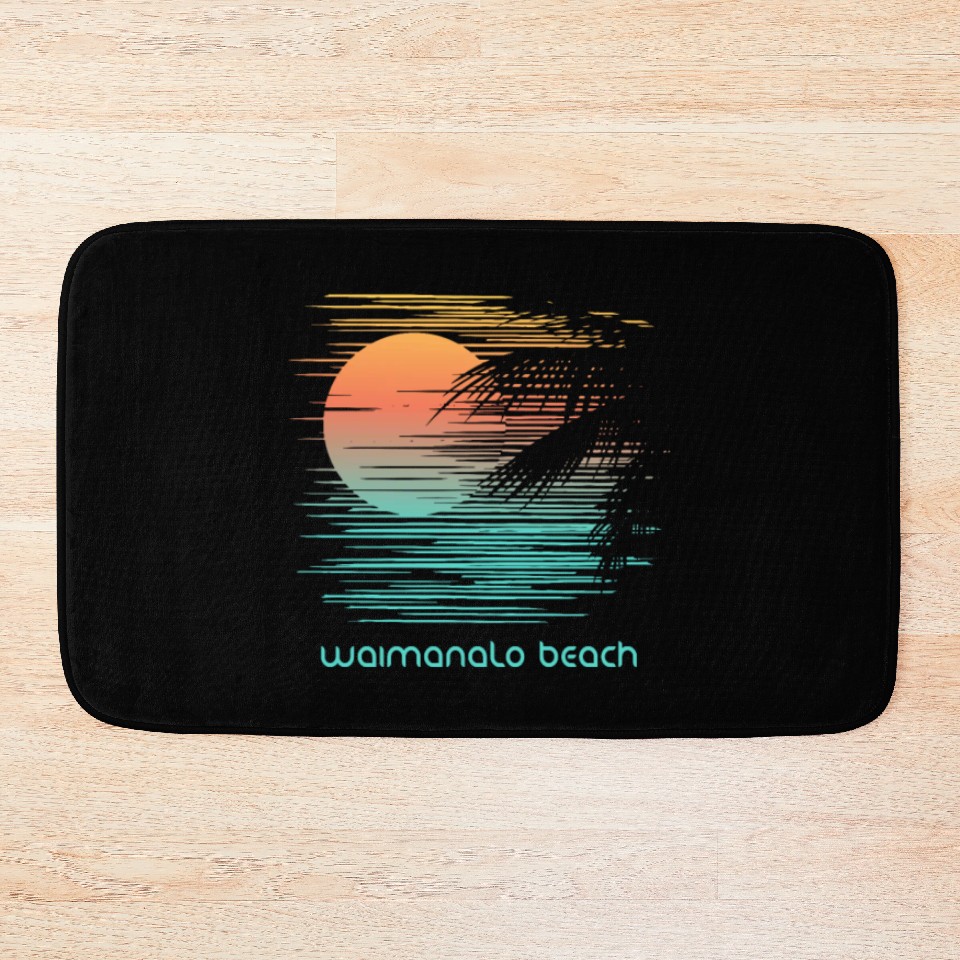 Artistic Waimanalo Beach Oahu Hawaii Palm Tree Bath Mats | ID 112185029 ...