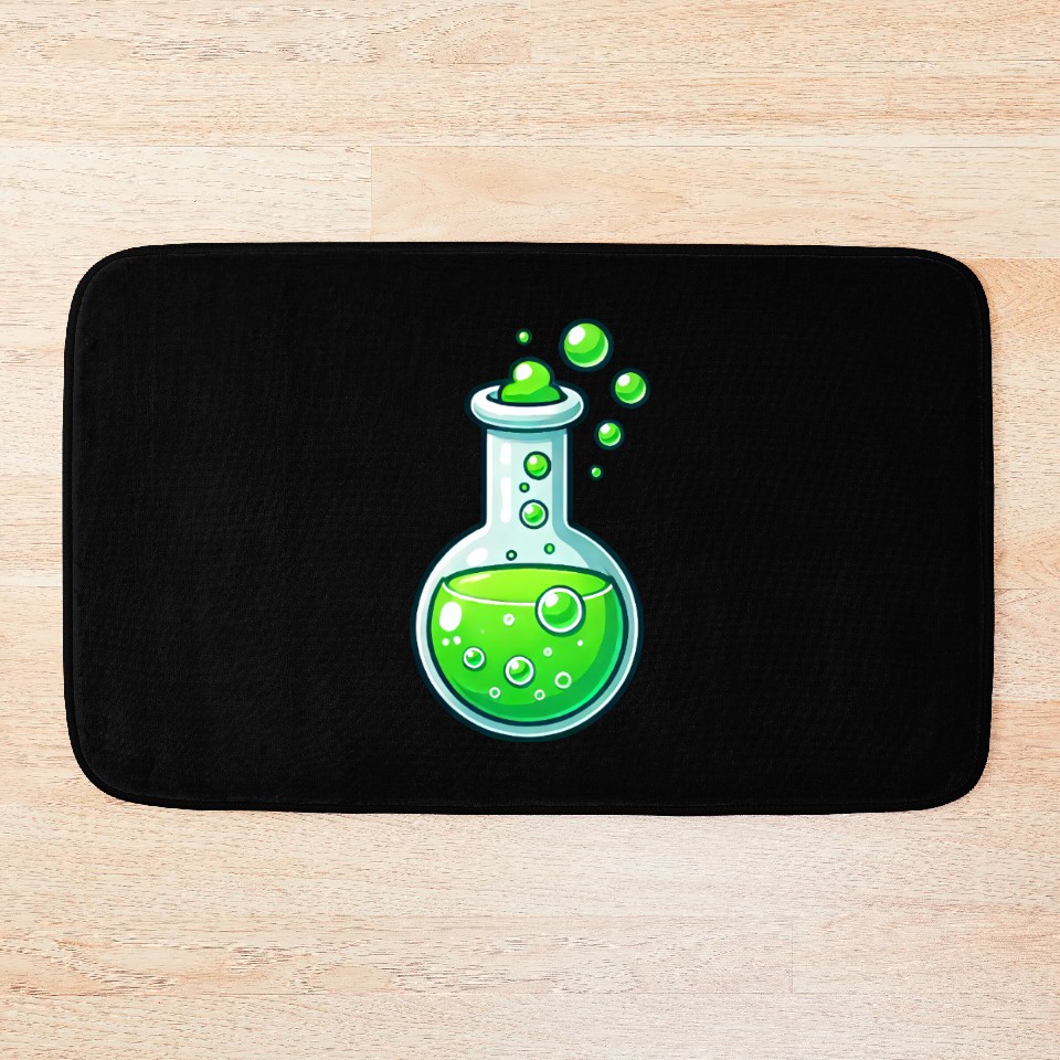 Chemistry comic funny erlenmeyer flask reaction Bath Mats | ID 39389990 ...
