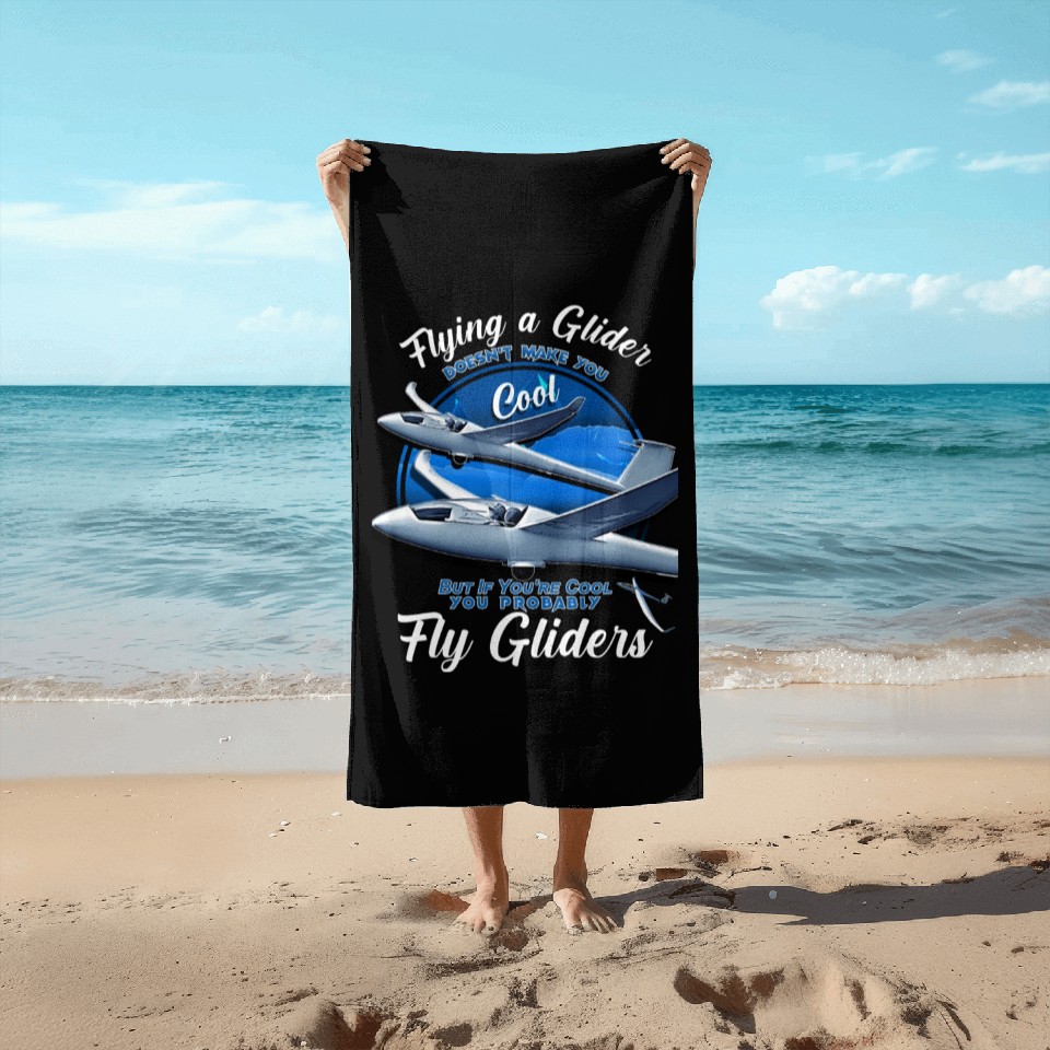 Fly a Glider Engineless Airplane Gliders with a co Beach Towels | ID ...