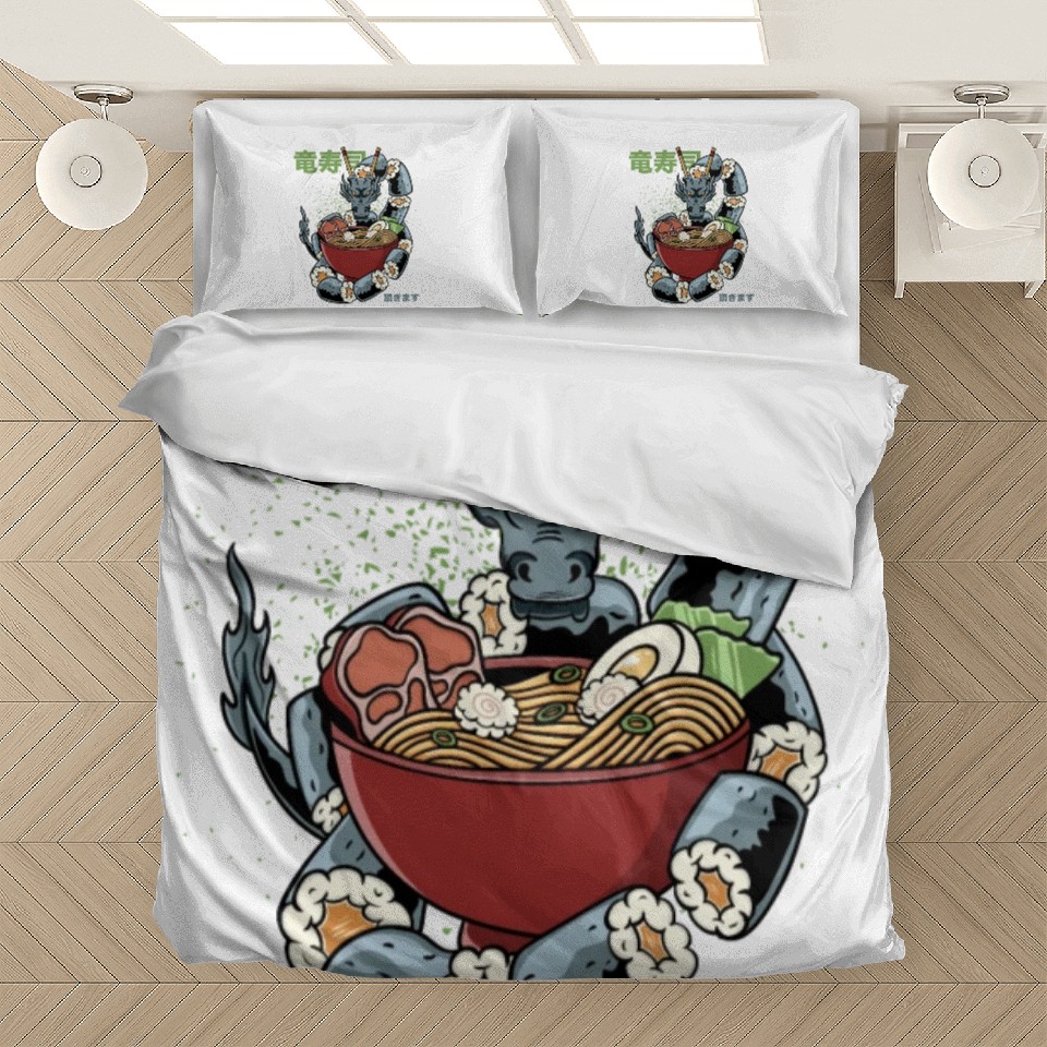 Kawaii Sushi Dragon Roll Japanese Ramen Anime Bedding Sets | ID ...