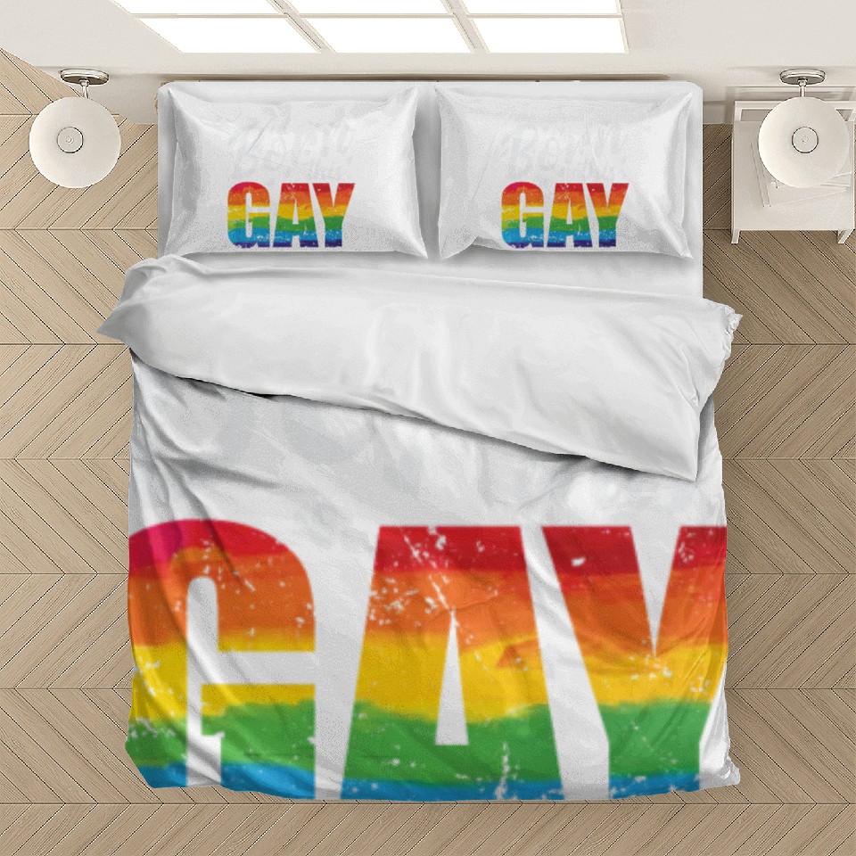 Born this gay LGBT Rainbow Colors Pride Bedding Sets | ID 59455678 by ...