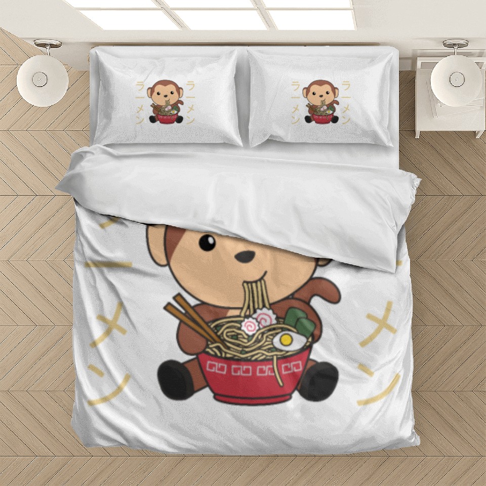 Ramen Japanese Noodles Sweet Monkey Eats Ramen Bedding Sets | ID ...