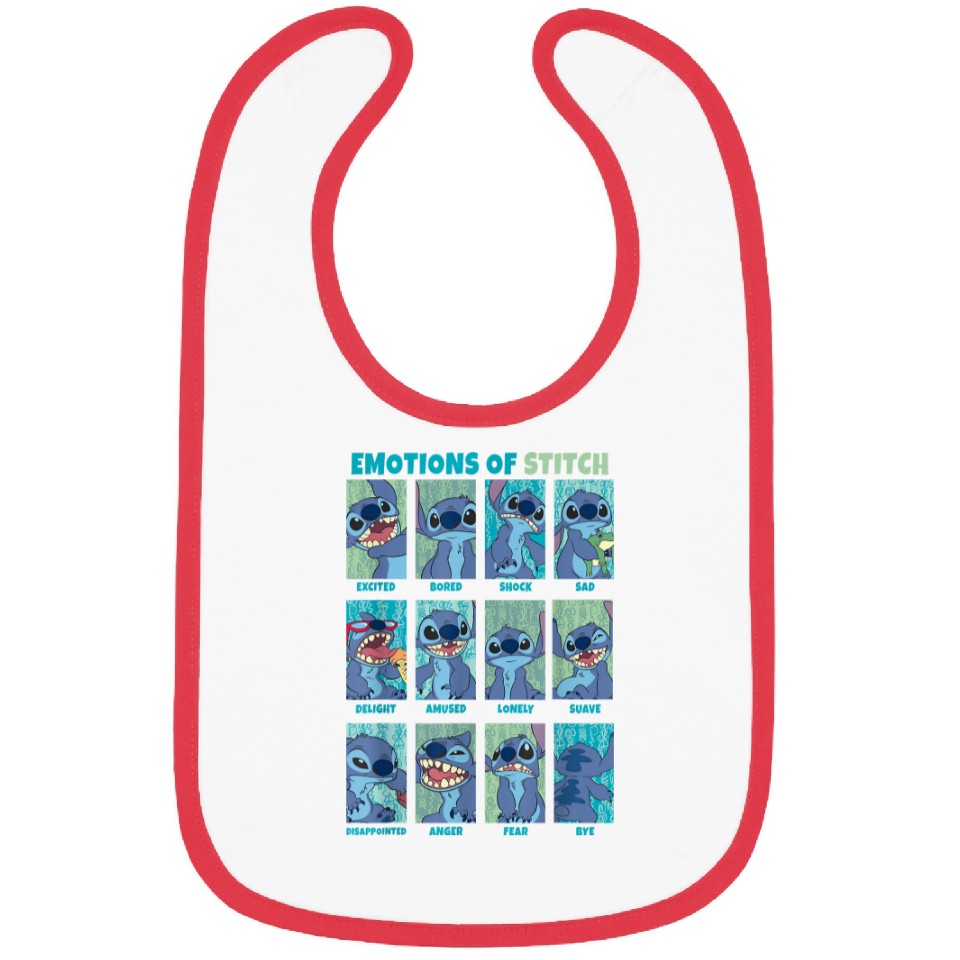 Disney Lilo Stitch Emotions Of Stitch Panels Bibs | ID 20566164 by ...