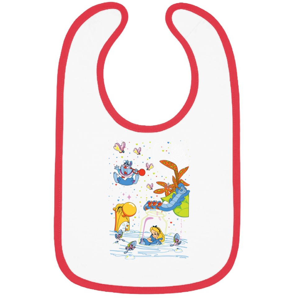 Disney Alice In Wonderland Bottle Adventure Valentines Day Bibs | ID ...