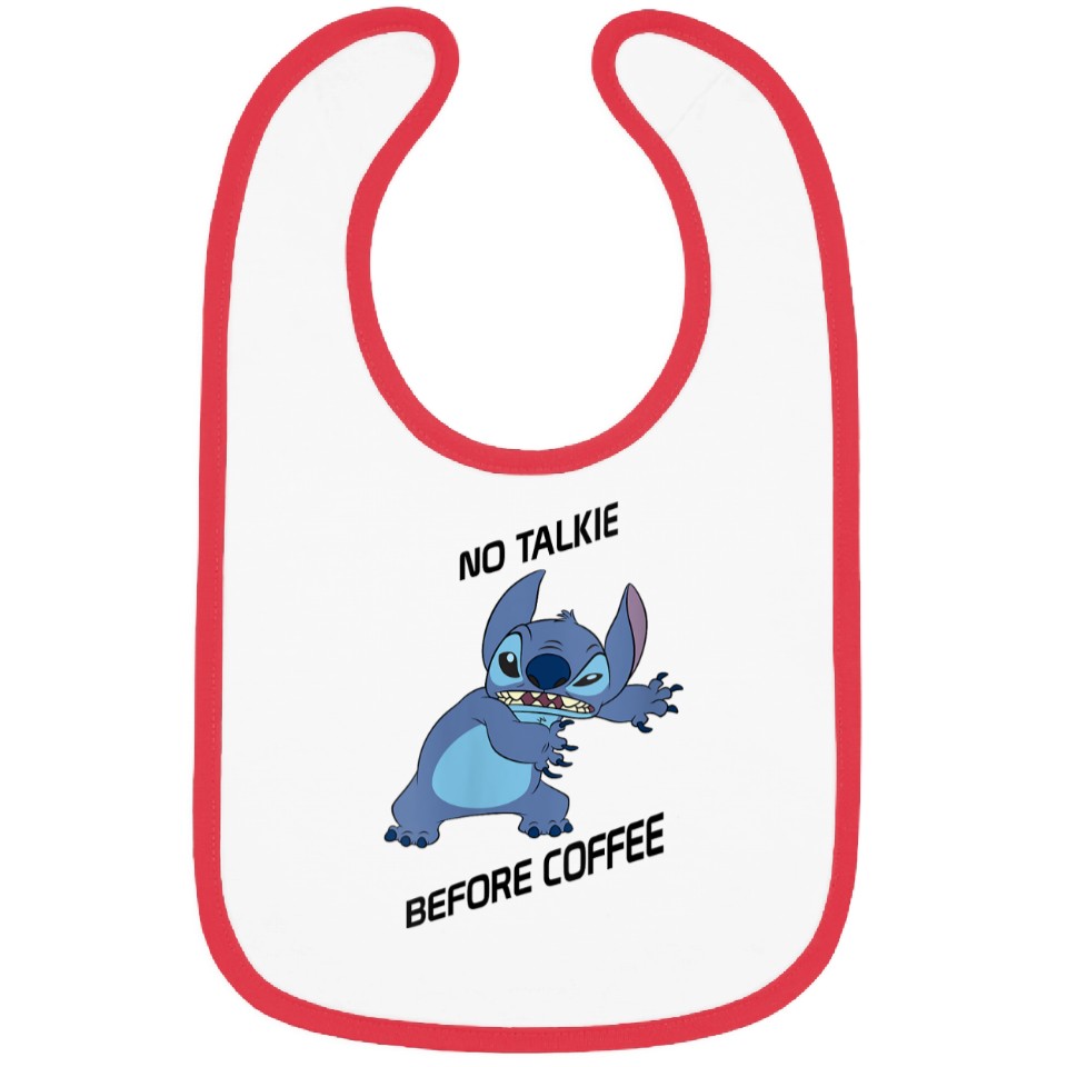 Disneyss Lilo Stitch No Talkie Before Coffee Grumpy Stitch Gifts Bibs ...
