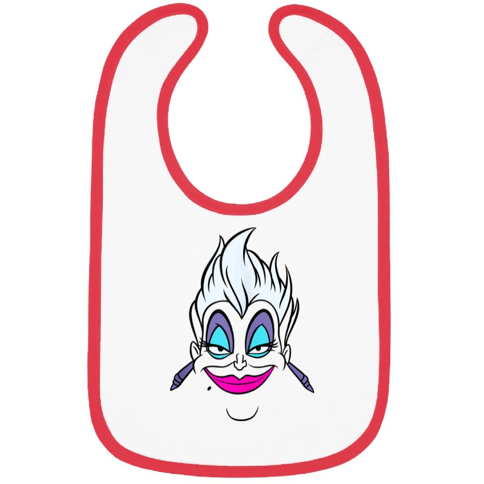 Disneys Villains Ursula Big Villain Energy Retro Portrait Bibs | ID ...