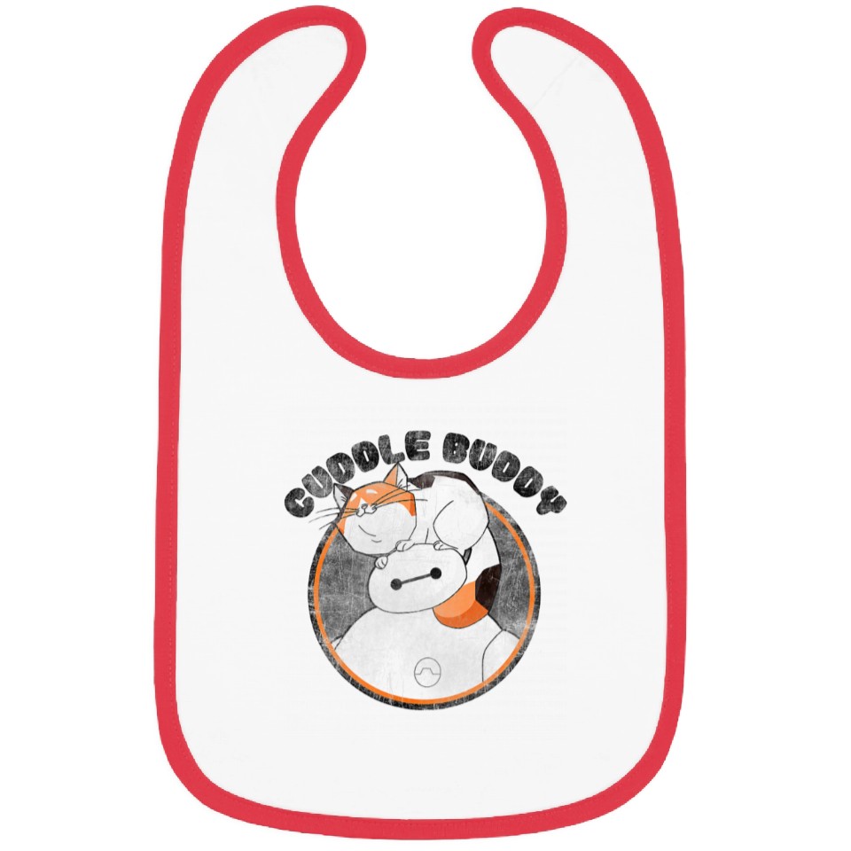 Disney Big Hero 6 Baymax & Mochi Cuddle Buddy Distressed Bibs | ID ...