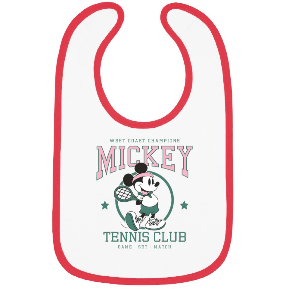 Disney Mickey And Friends Retro Tennis Club Game Set Match Bibs | ID ...