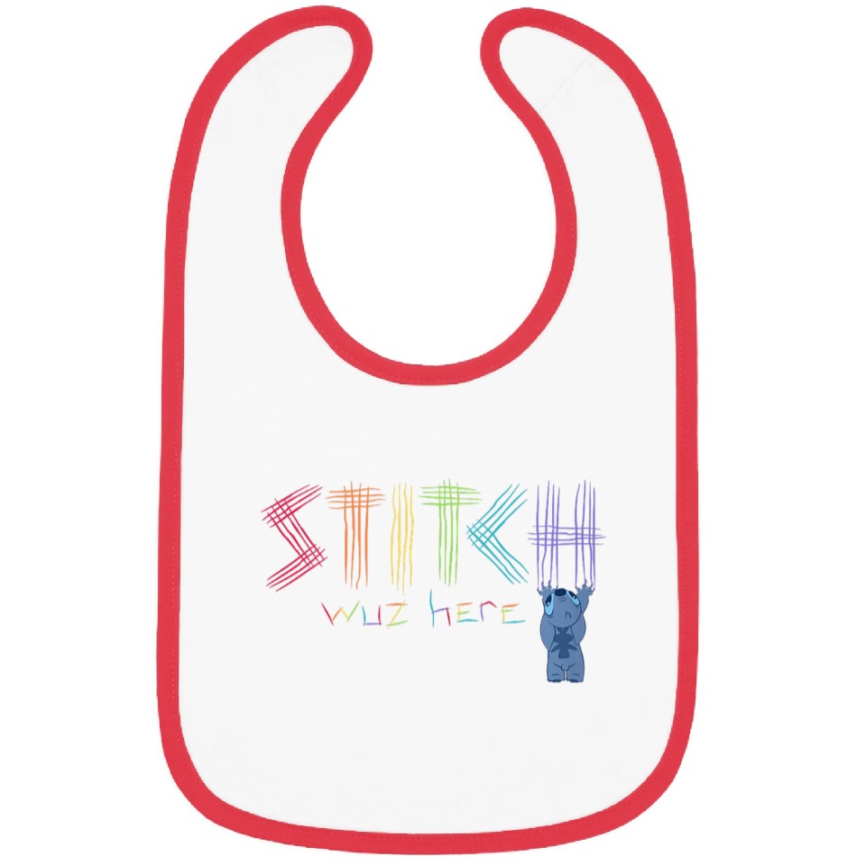Disneyss Lilo Stitch Rainbow Stitch Was Here Pride Scratch Bibs | ID ...