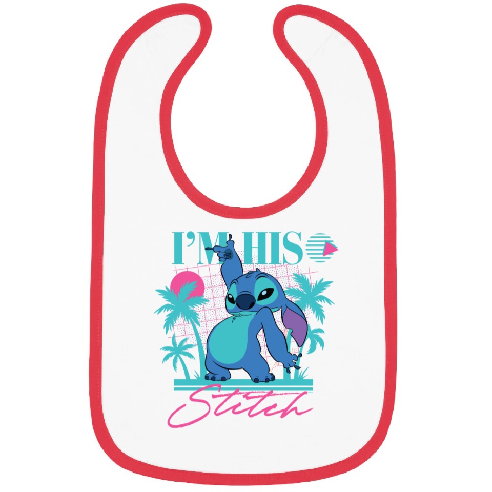 Disney Stitch 90s Couples Matching Im His Stitch Bibs | ID 21692537 by ...