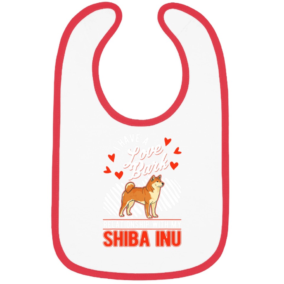 Dog Shiba Inu Valentines Day Japanese Shiba 3 Bibs | ID 25727839 by ...