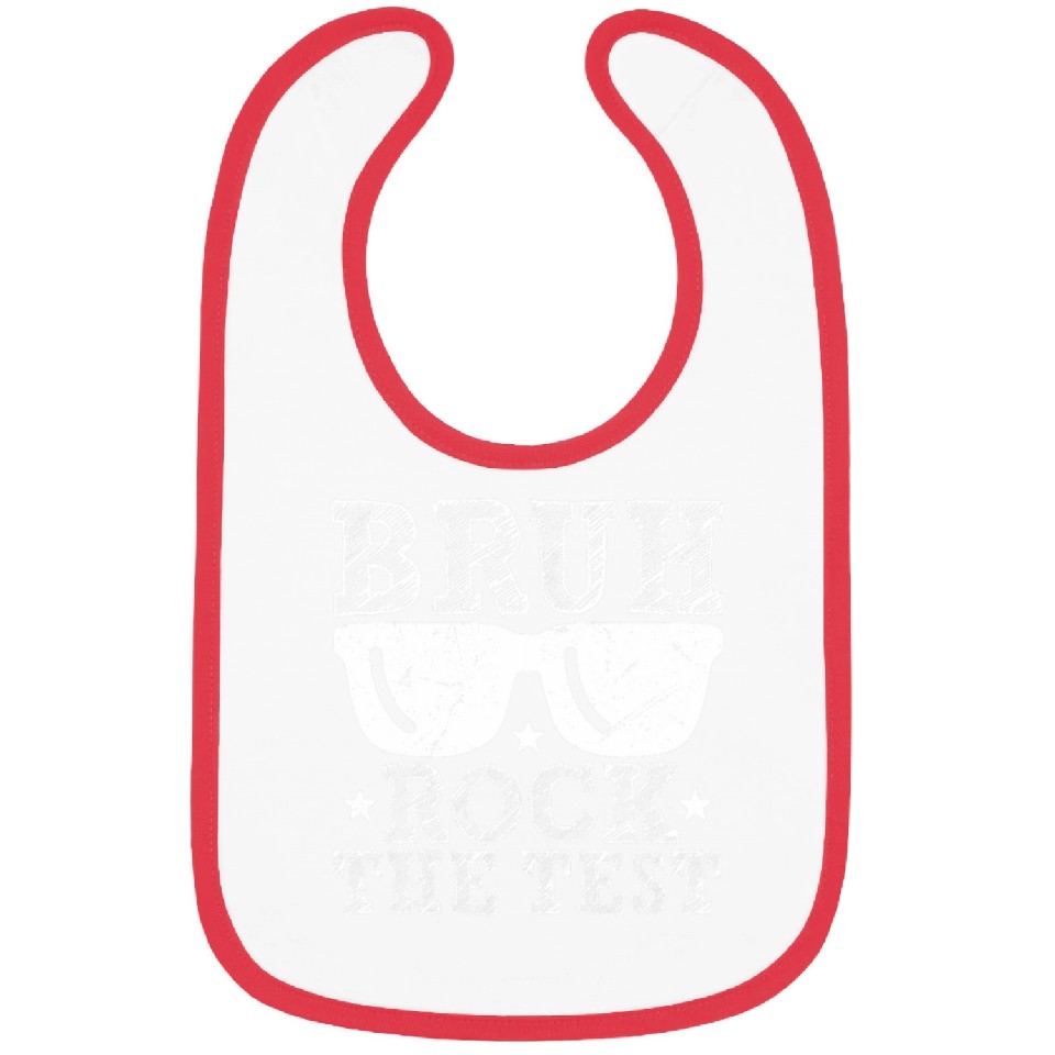Rock The Test Testing Day Retro Motivational Teacher Student 11 Bibs ...