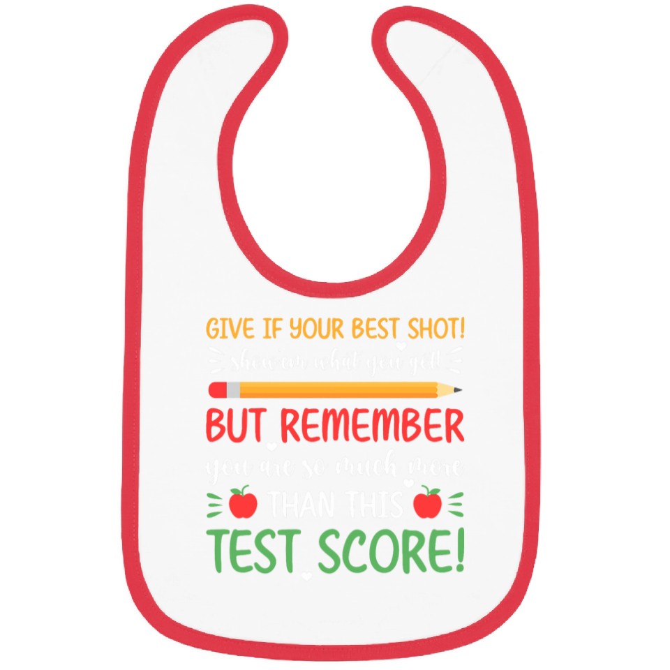 More Than Test Score Test Day Motivational Testing Day Bibs | ID ...