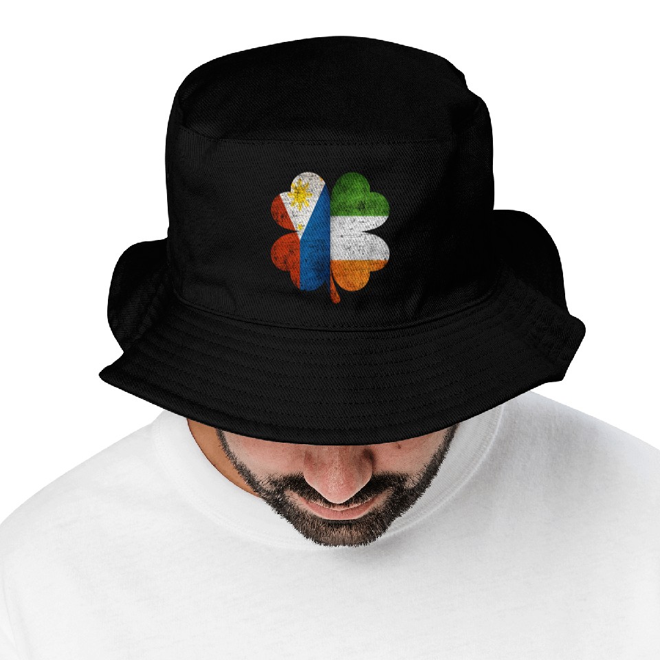 Philippines Irish Shamrock Philippine Ireland Flag Bucket Hats | ID ...