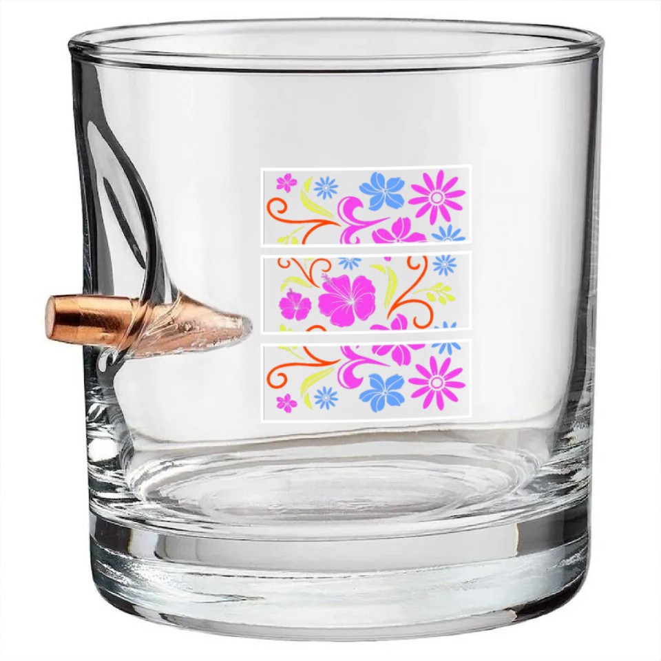 Aesthetic Gothic Punk Pastel Flower For Women Bullet Whiskey Glasses ...