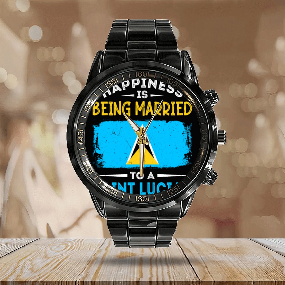 Saint Lucian Roots Lucian Pride Design for St Calendar Steel Band Watch ...