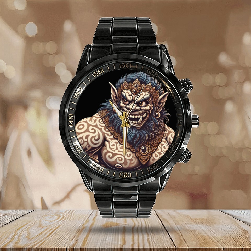 Batara Kala, the Javanese Devourer of Time Calendar Steel Band Watch ...