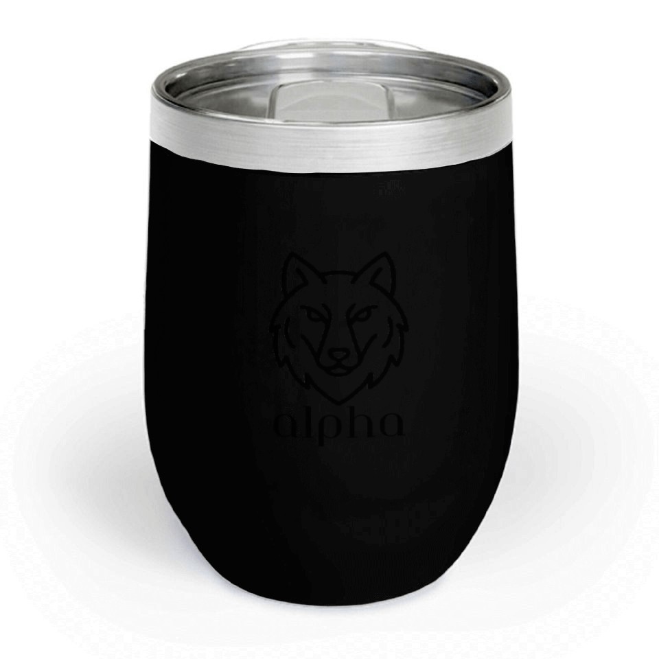 Alpha Wolf Head Chill Wine Tumblers | ID 53380626 by Camila Fernandes ...