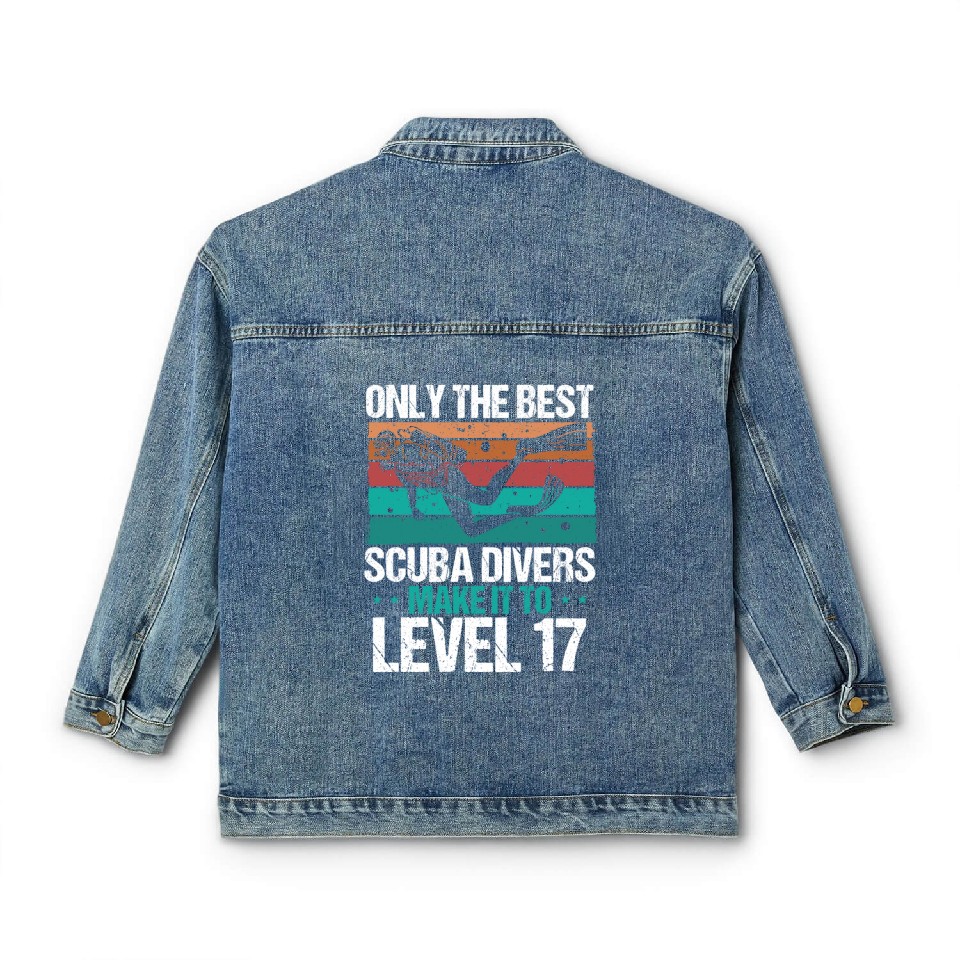 Women's Medium Denim Wash XL 17 Scuba Diving Level 17 Year Diver ...