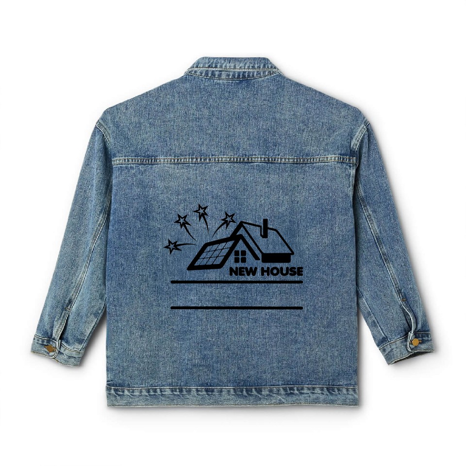 Real estate agent new house solar panels Classic Women's Denim Jackets ...