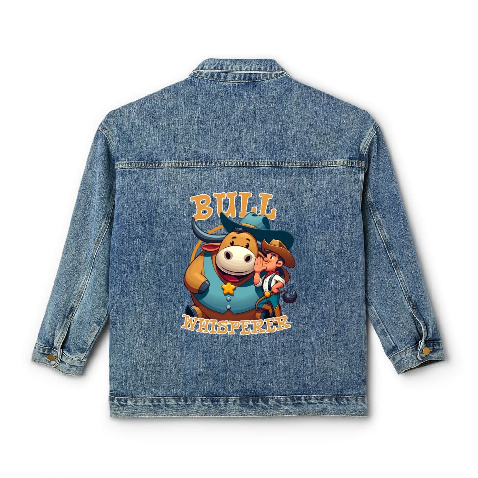 Rodeo Bull Riding Livestock Show Farmer Cattle Classic Women's Denim ...