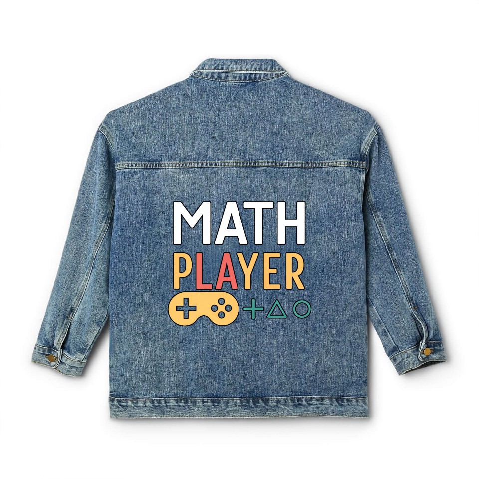 Math Gamer Player – Video Game Style Math Design Classic Women's Denim ...
