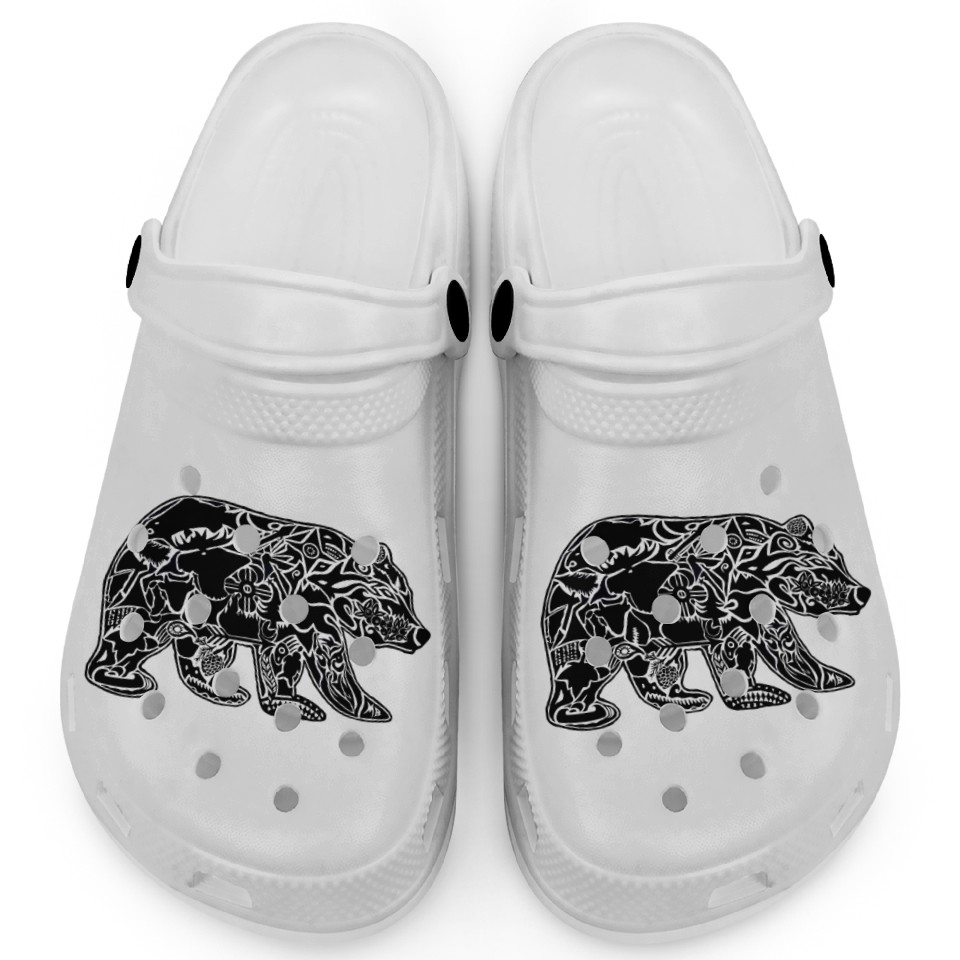Black Bear Tattoo Black Clogs | ID 43790433 by Camila Fernandes | Printblur